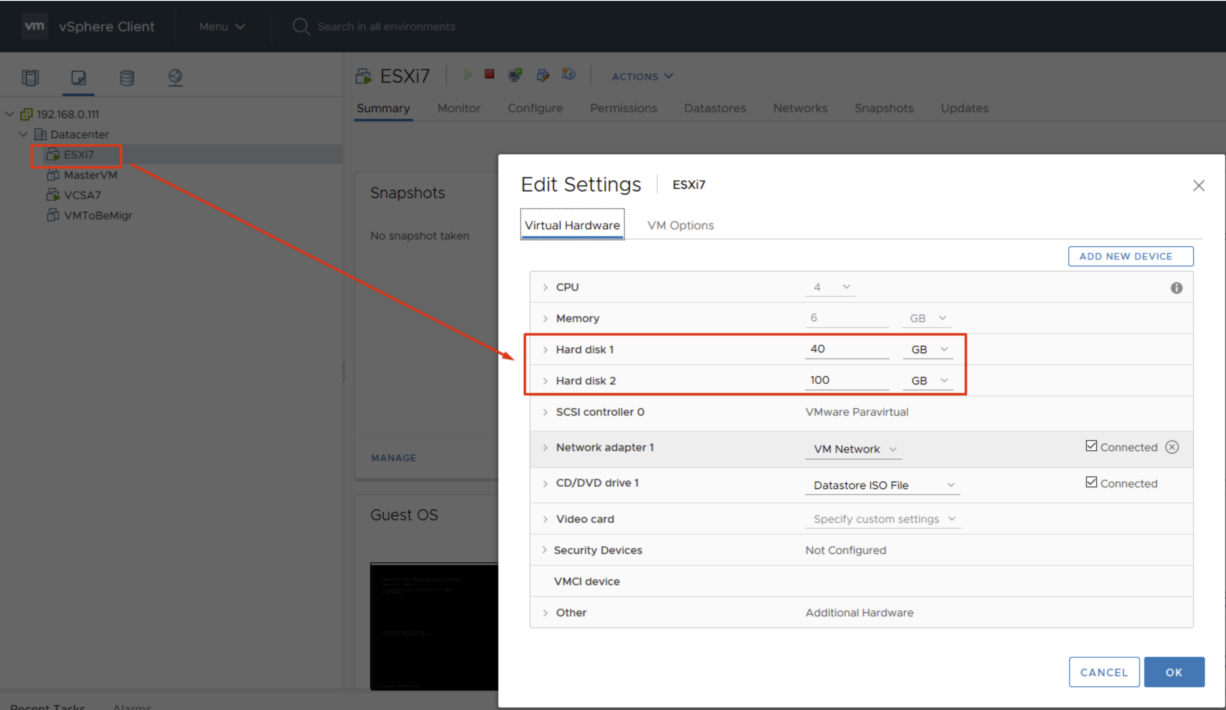 Issue – “Cannot change the host configuration” error – VMC